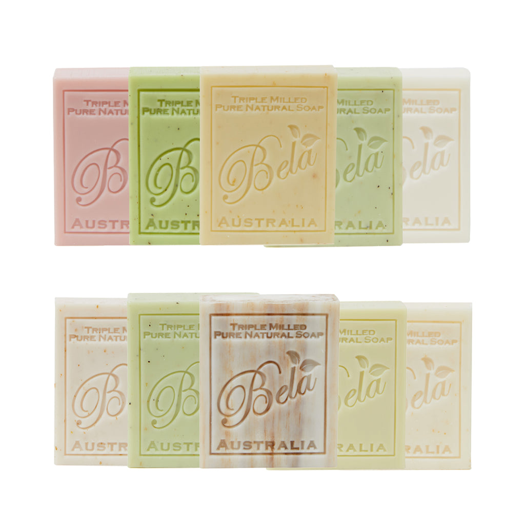 10 Pack Natural Soap Sampler - Australian Made - Bela Bath & Beauty ...